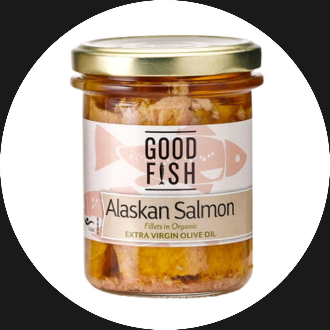 SALMON FILLETS IN ORGANIC OLIVE OIL GOOD FISH – Fill Good Bulk Foods